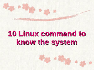 10 Linux commands to know the system – UBERCLOUD